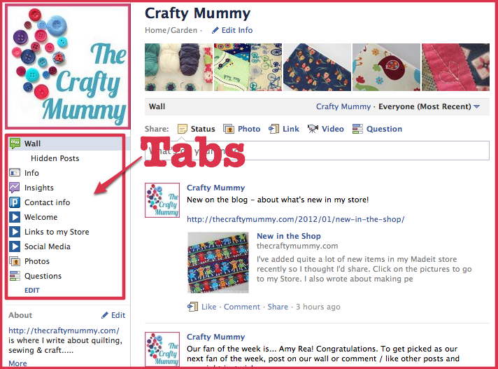 Tutorial: Facebook Page Tabs • The Crafty Mummy
