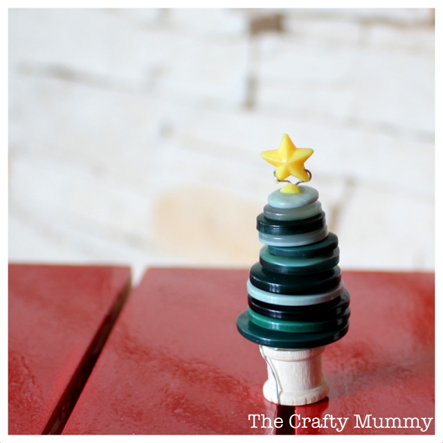 Button Christmas Trees • The Crafty Mummy