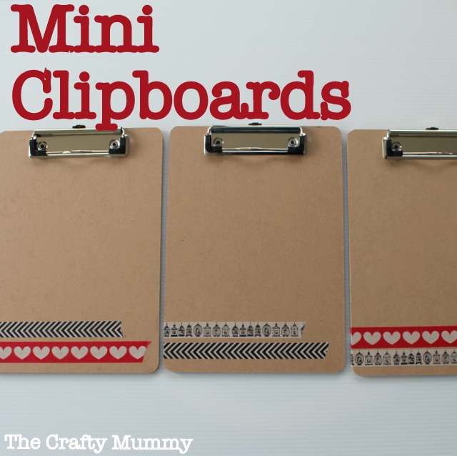 Mini Clipboards with Washi Tape — The Crafty Mummy