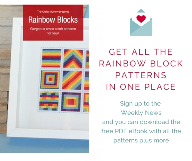 Cross Stitch: Rainbow Block 2 • The Crafty Mummy