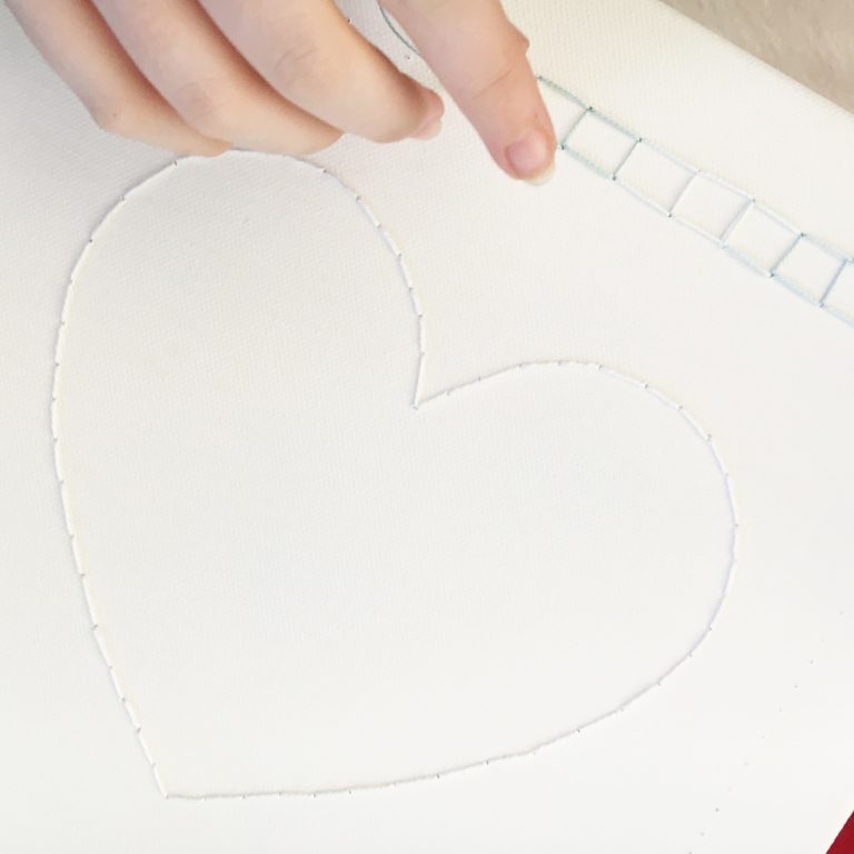 Stitched Canvas Art Tutorial • The Crafty Mummy