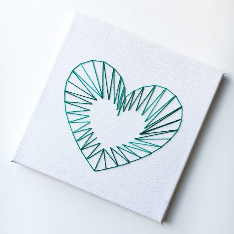 Stitched Canvas Art Tutorial • The Crafty Mummy