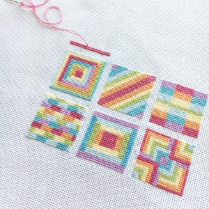Stitching Rainbow Pastel Blocks — The Crafty Mummy