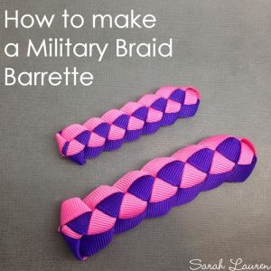 Tutorial: Military Braid Barrette with Grosgrain Ribbon — The Crafty Mummy